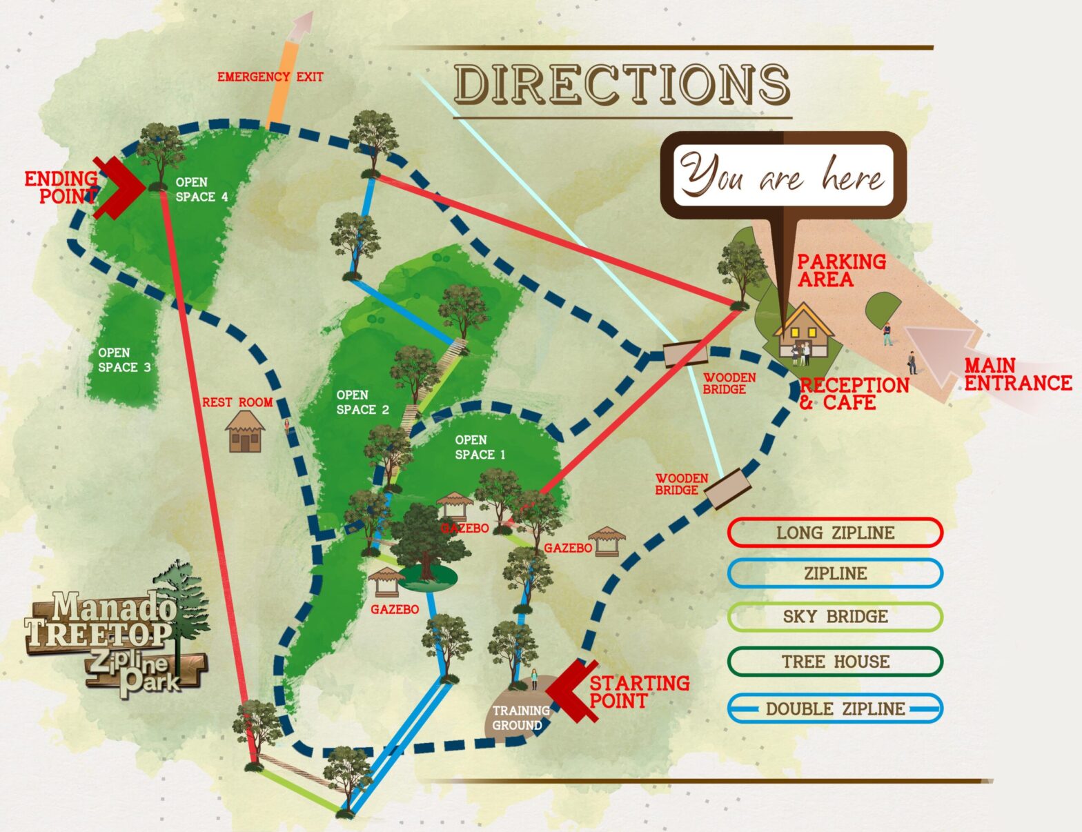 Manado Treetop Zipline Park - Challenge your nerve